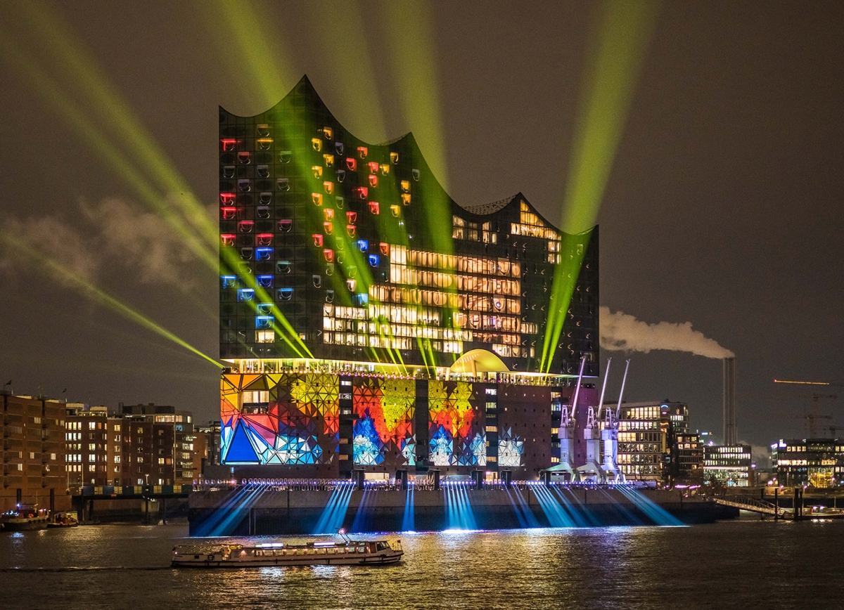 Interaktive Live-Visual Show für die Elbphilharmonie Hamburg