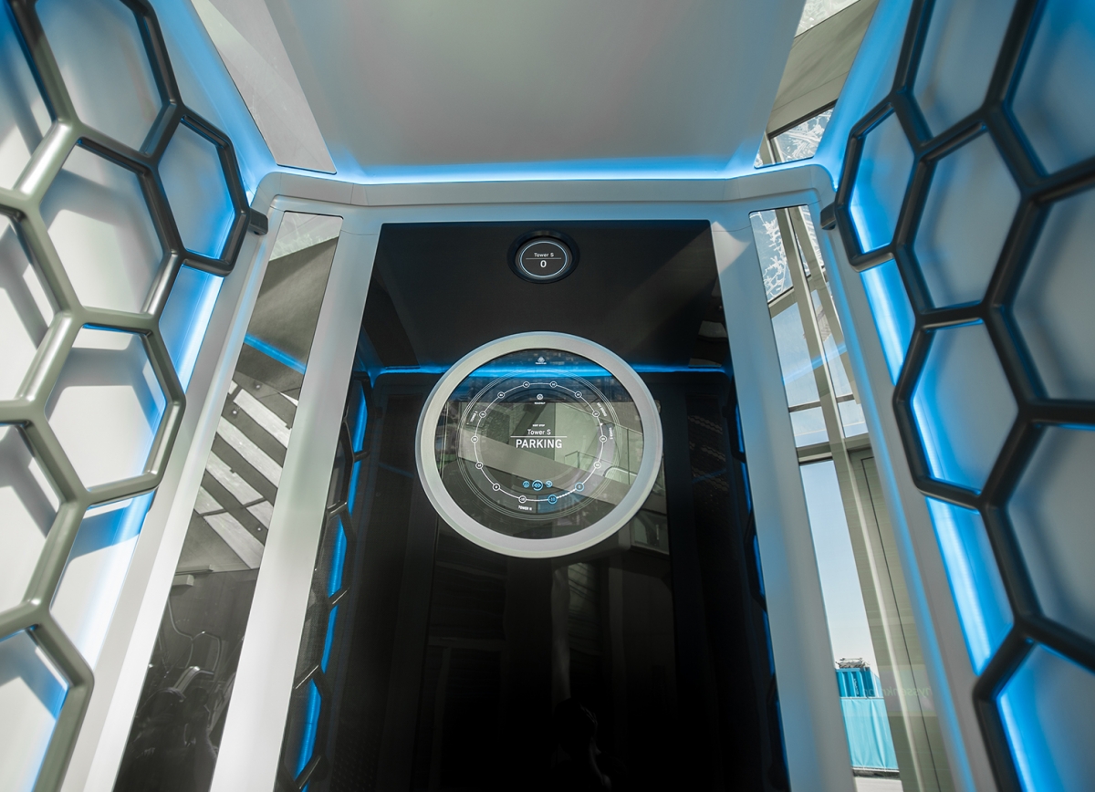 Exhibit elevator system MULTI by Thyssenkrupp Elevator AG